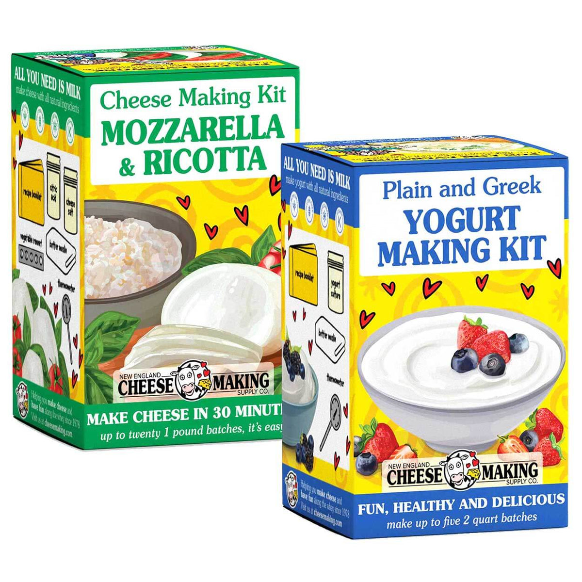 DIY Mozzarella and Yogurt Making Bundle