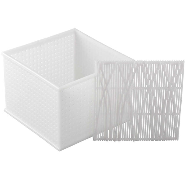 Square Taleggio Cheese Mold with Patterned Bottom | Cheese Making
