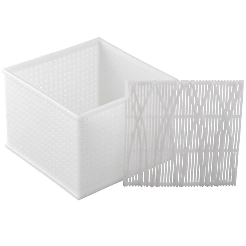 Square Taleggio Cheese Mold with Patterned Bottom | Cheese Making